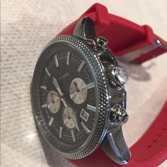 KORS Michael Kors | Accessories | Mens Michael Kors Red Black Watch ...